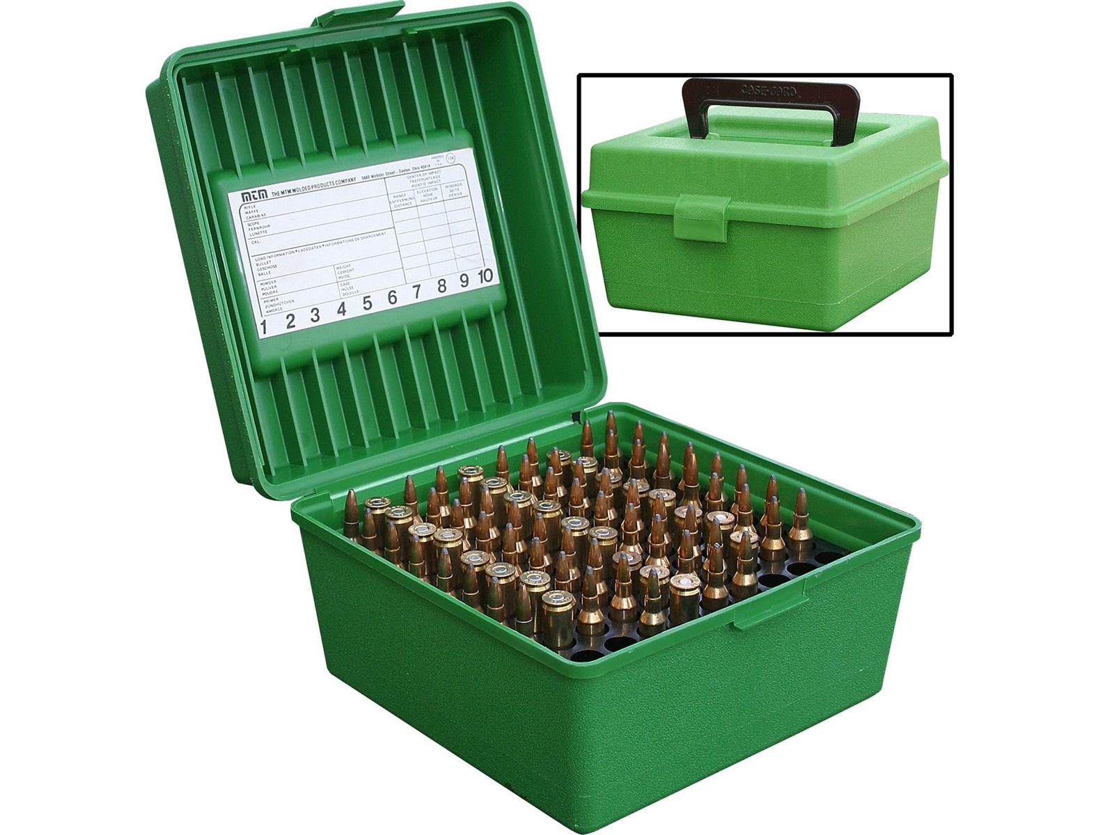 MTM Deluxe Flip-Top Ammo Box with Handle 7mm Winchester Short Magnum ...